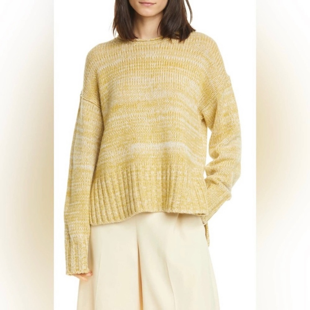 Vince Marled Wool Cashmere Double Slit Crew Knit Swea… - Gem